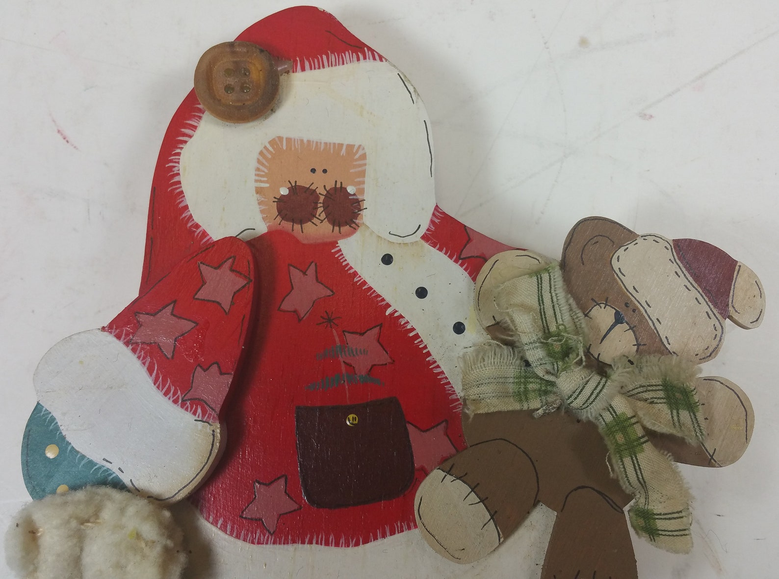 Red Santa With His Teddy - Etsy