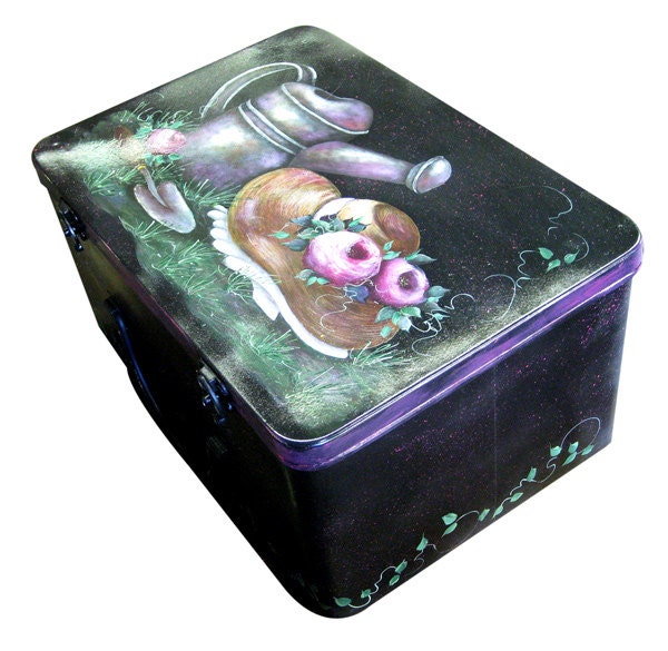 Gardeners Tin Box A Hand Painted Metal Box - Etsy