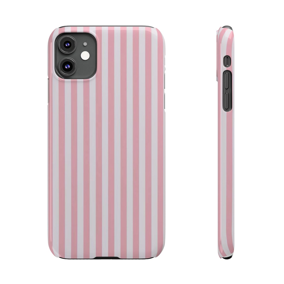 Pink and White Stripe Phone Cases - Etsy