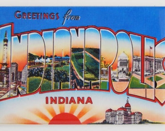 Indiana postcard | Etsy