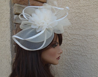 Ivory fascinator | Etsy