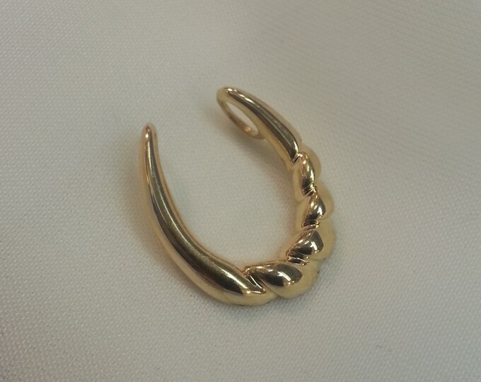 Pendant Enhancer 14K Yellow Gold Solitaire Pendant Jacket - Etsy