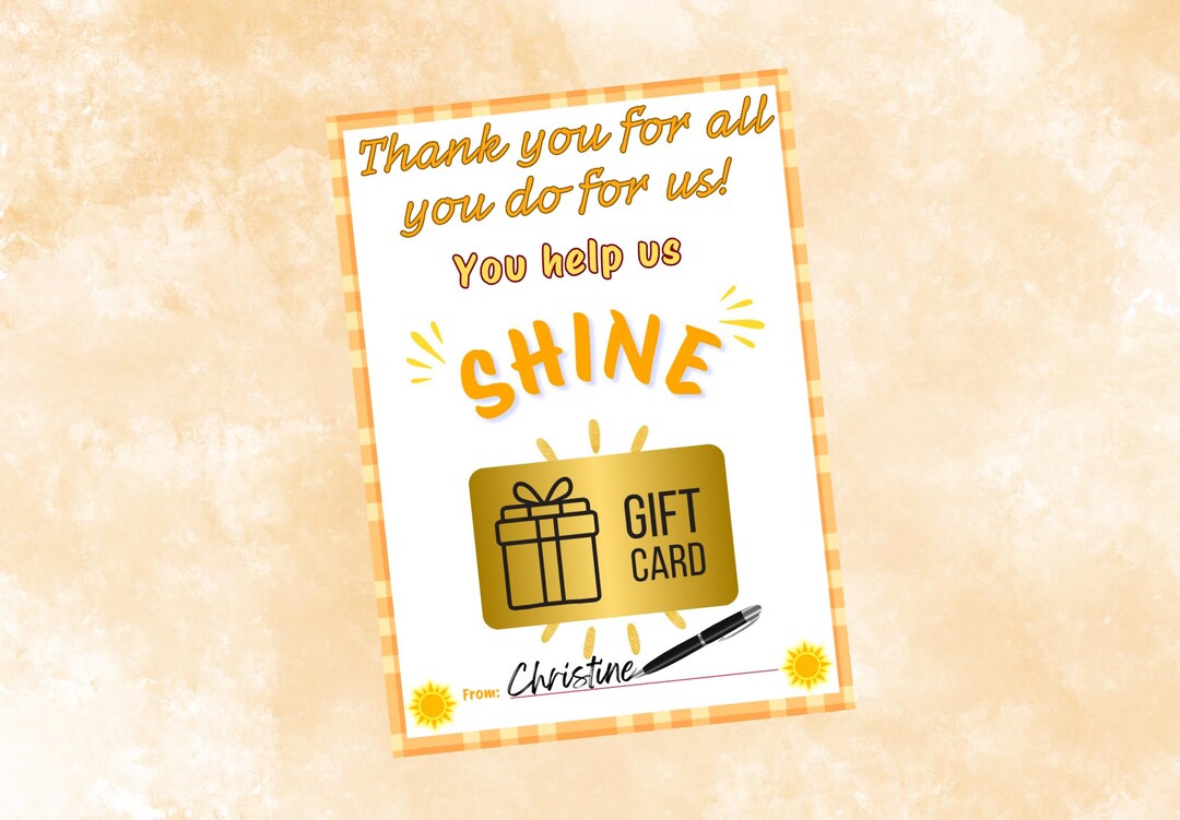 Employee Appreciation Gift Card Holder, Staff Recognition, Thank You ...