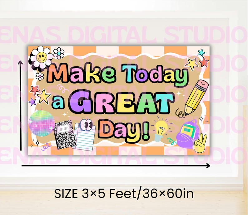 First Day of School Banner Instant Download Back to School Class Room ...