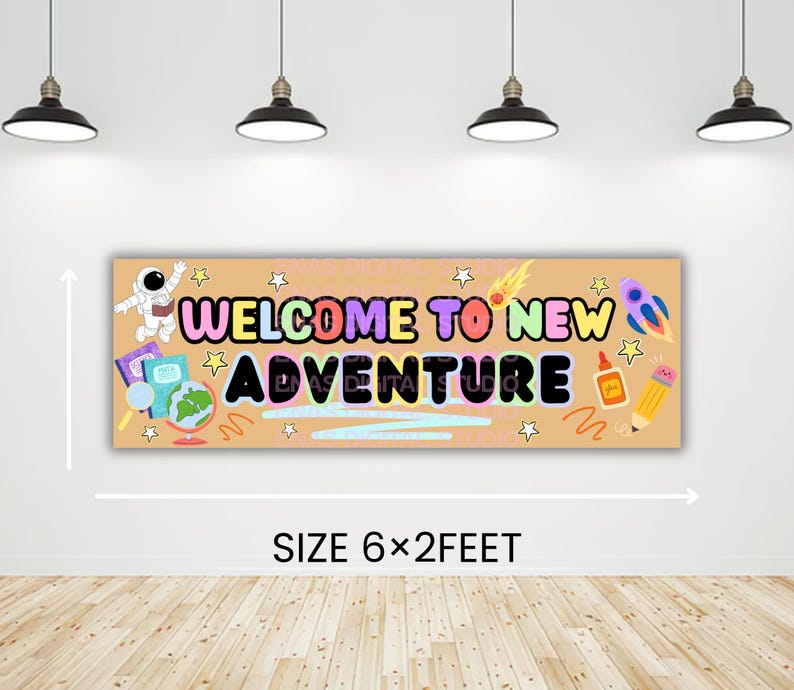 Back to School Decor Class Room Banner Elementary First Day of School ...