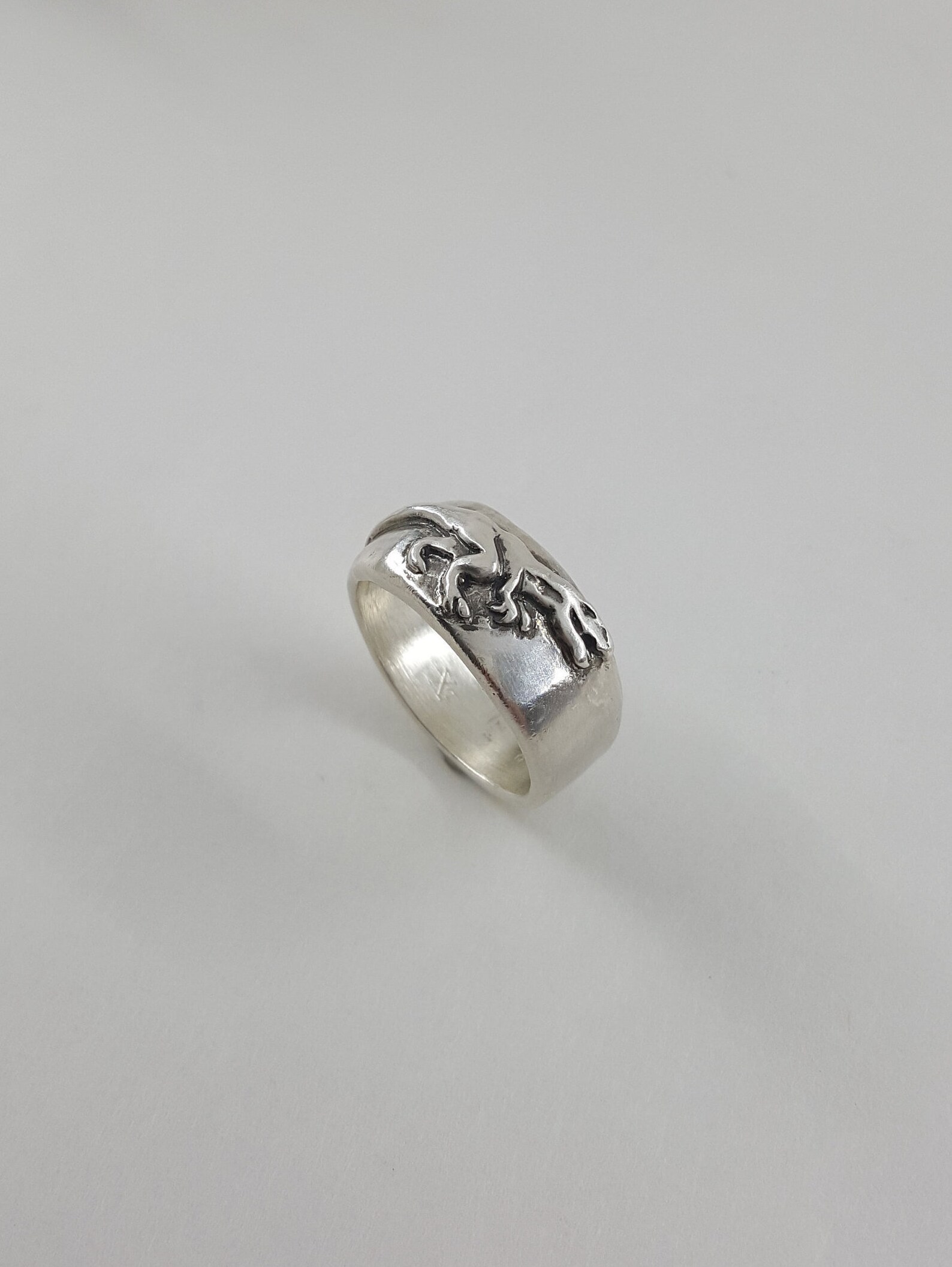 T-rex Ring in Sterling Silver T Rex Ring Wide Band Dinosaur | Etsy