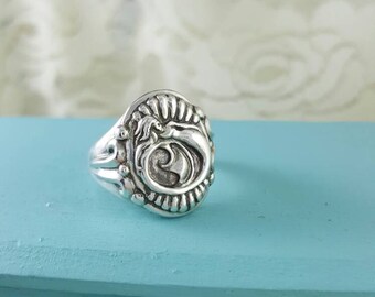Silver Mermaid Ring - Etsy