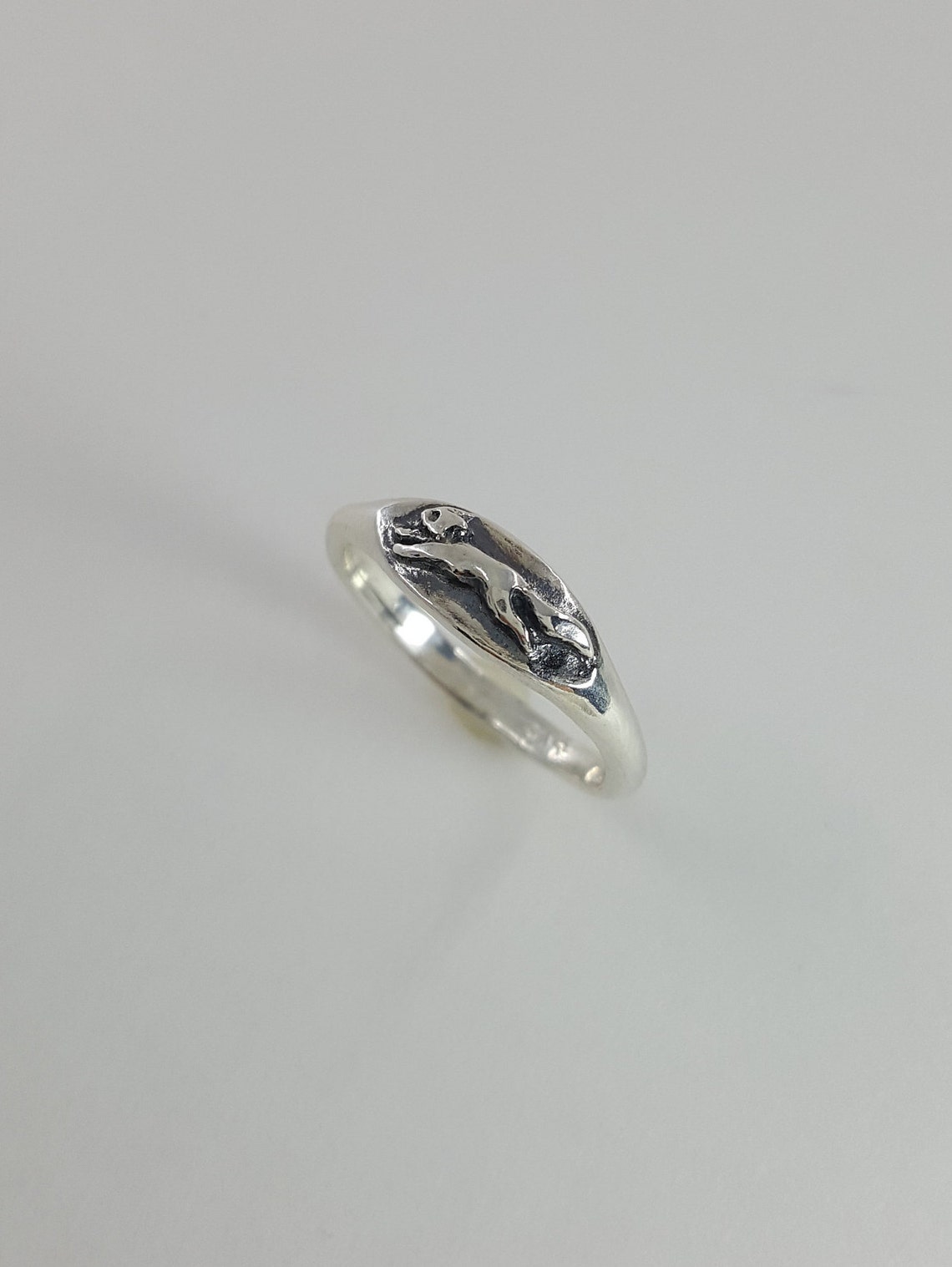 Fleet Fox Ring in Sterling Silver Tiny Silver Fox Ring Fox | Etsy