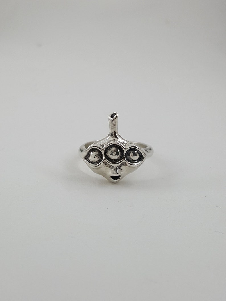 Alien Ring in Sterling Silver Silver Alien Ring Little Alien - Etsy