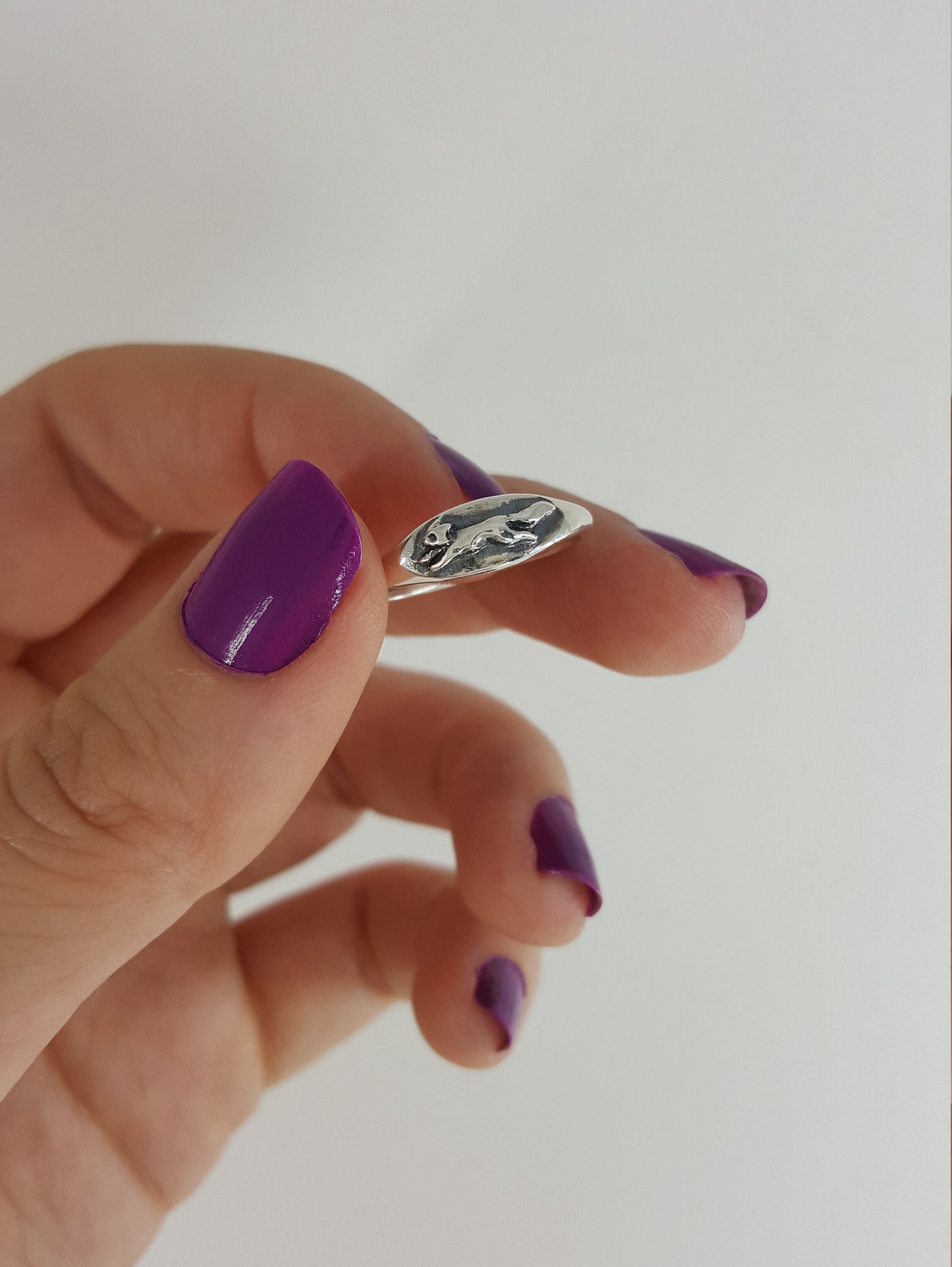 Fleet Fox Ring in Sterling Silver Tiny Silver Fox Ring Fox - Etsy