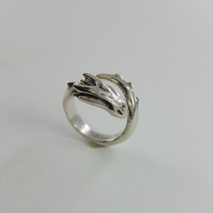 Dragon Wrap Ring in Sterling Silver, Silver Dragon Ring, Silver Wrap ...