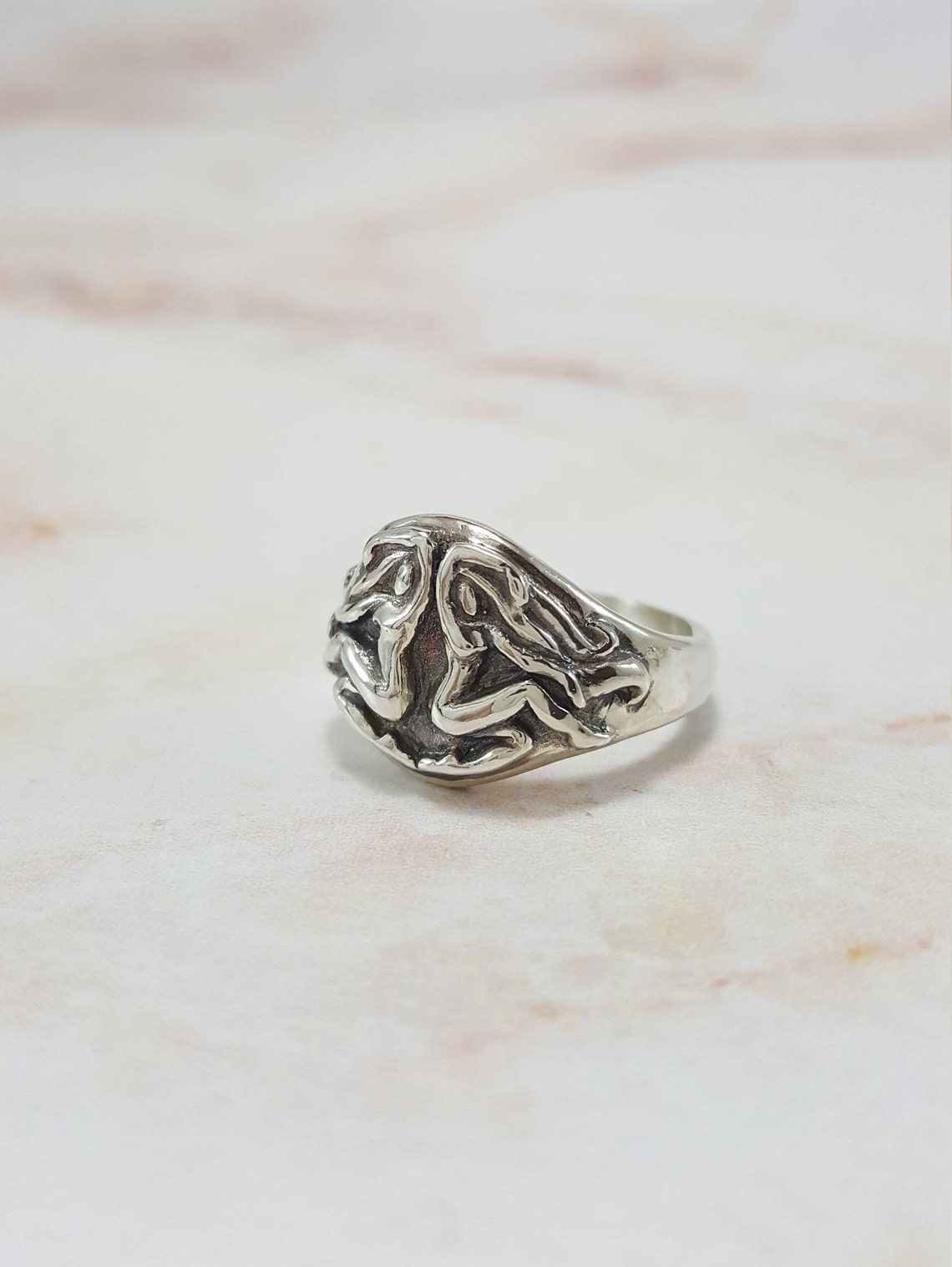Gemini Ring in Sterling Silver Silver Gemini Ring Gemini - Etsy