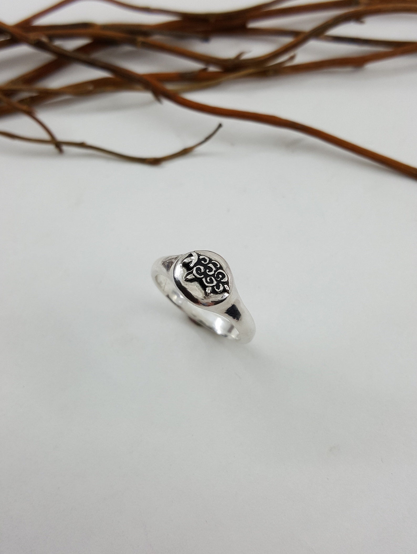 Black Sheep Ring in Sterling Silver Silver and Enamel Ring - Etsy