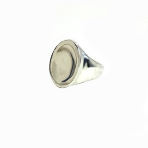 Worry Stone Ring in Sterling Silver Silver Worry Stone - Etsy