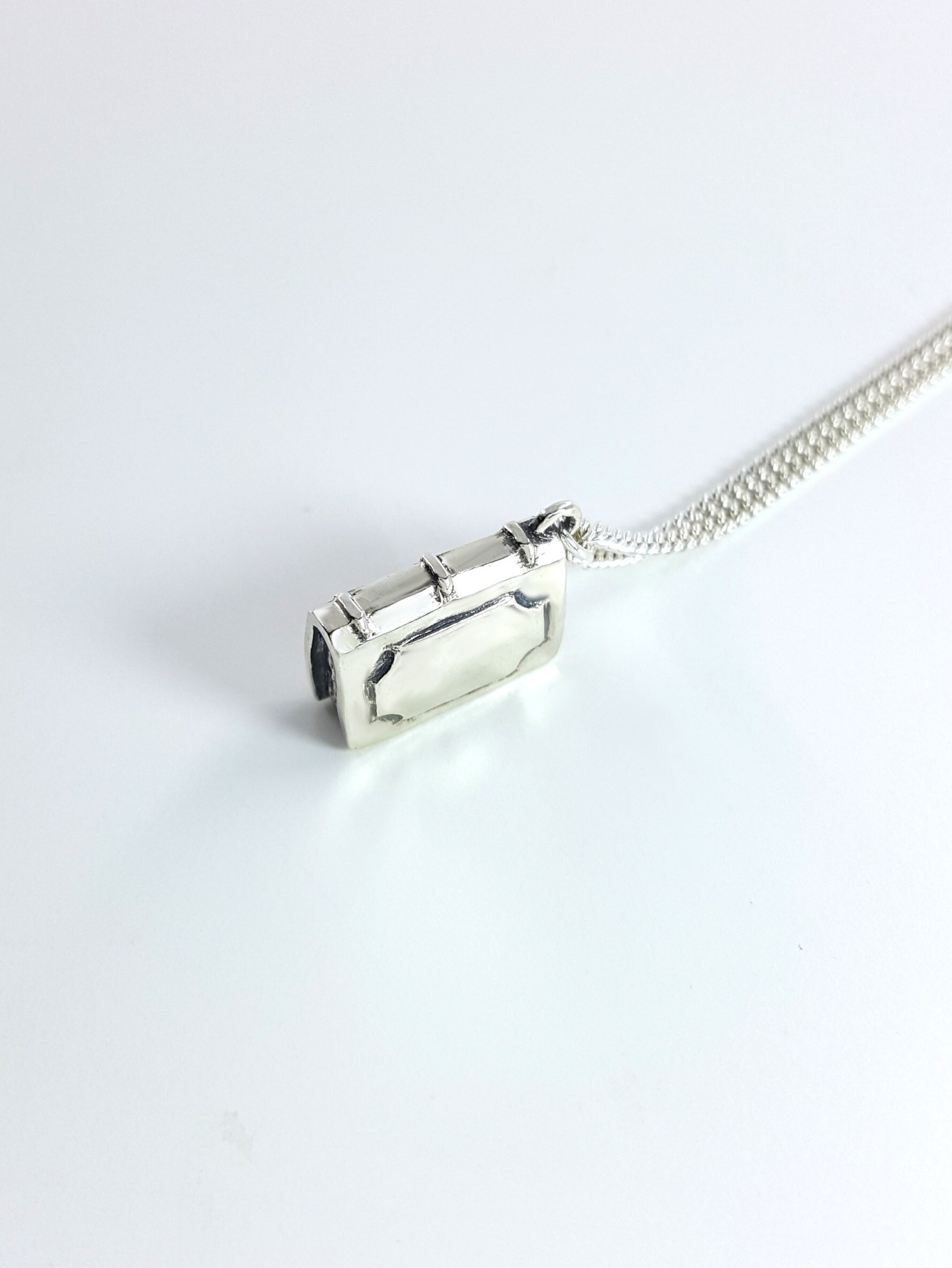 Mini Book Necklace Sterling Silver Book Pendant book lover | Etsy