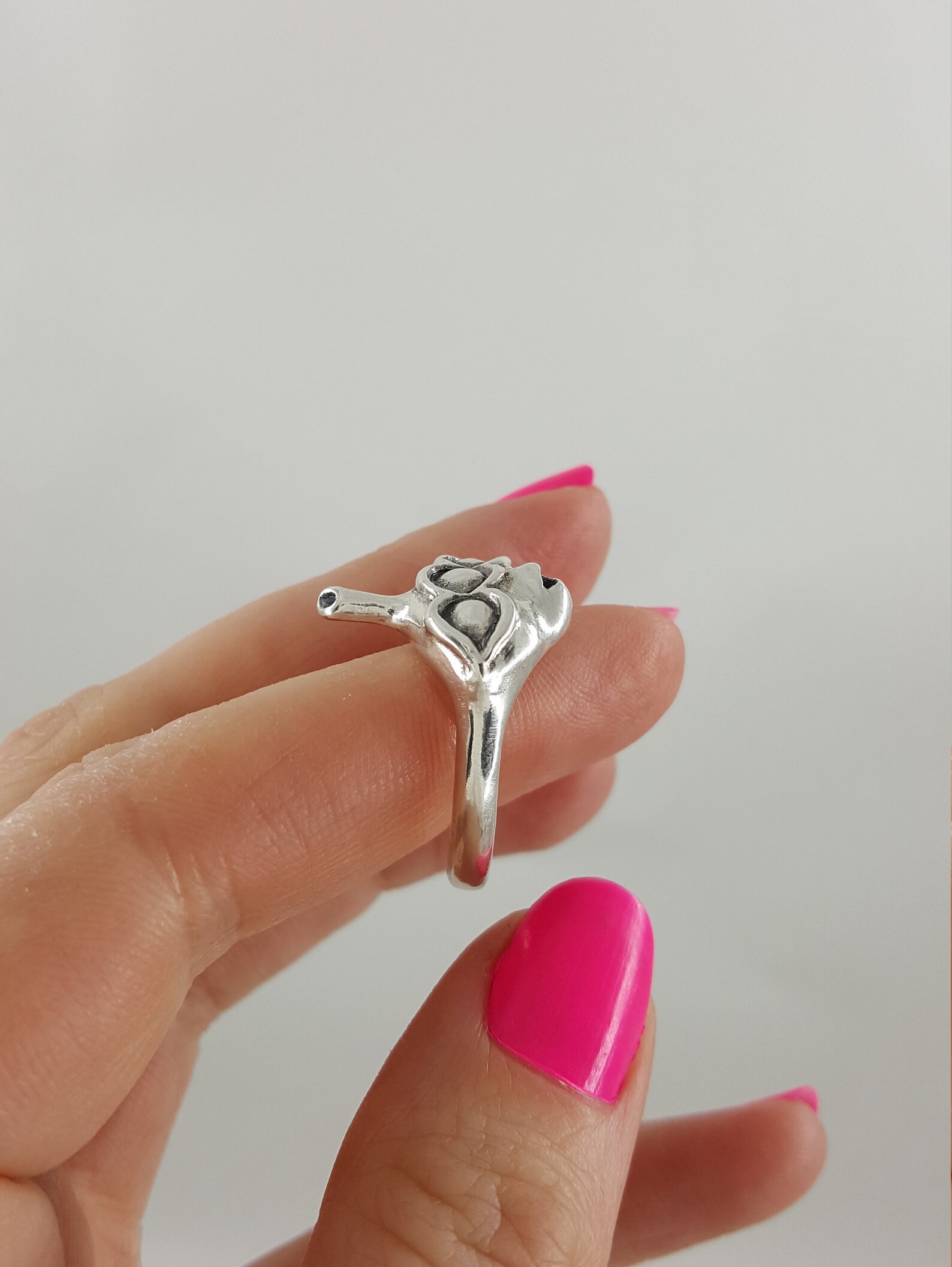 Alien Ring in Sterling Silver Silver Alien Ring Little Alien - Etsy