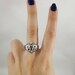 Eternal Love Skull Ring in Sterling Silver Silver Skull Heart - Etsy