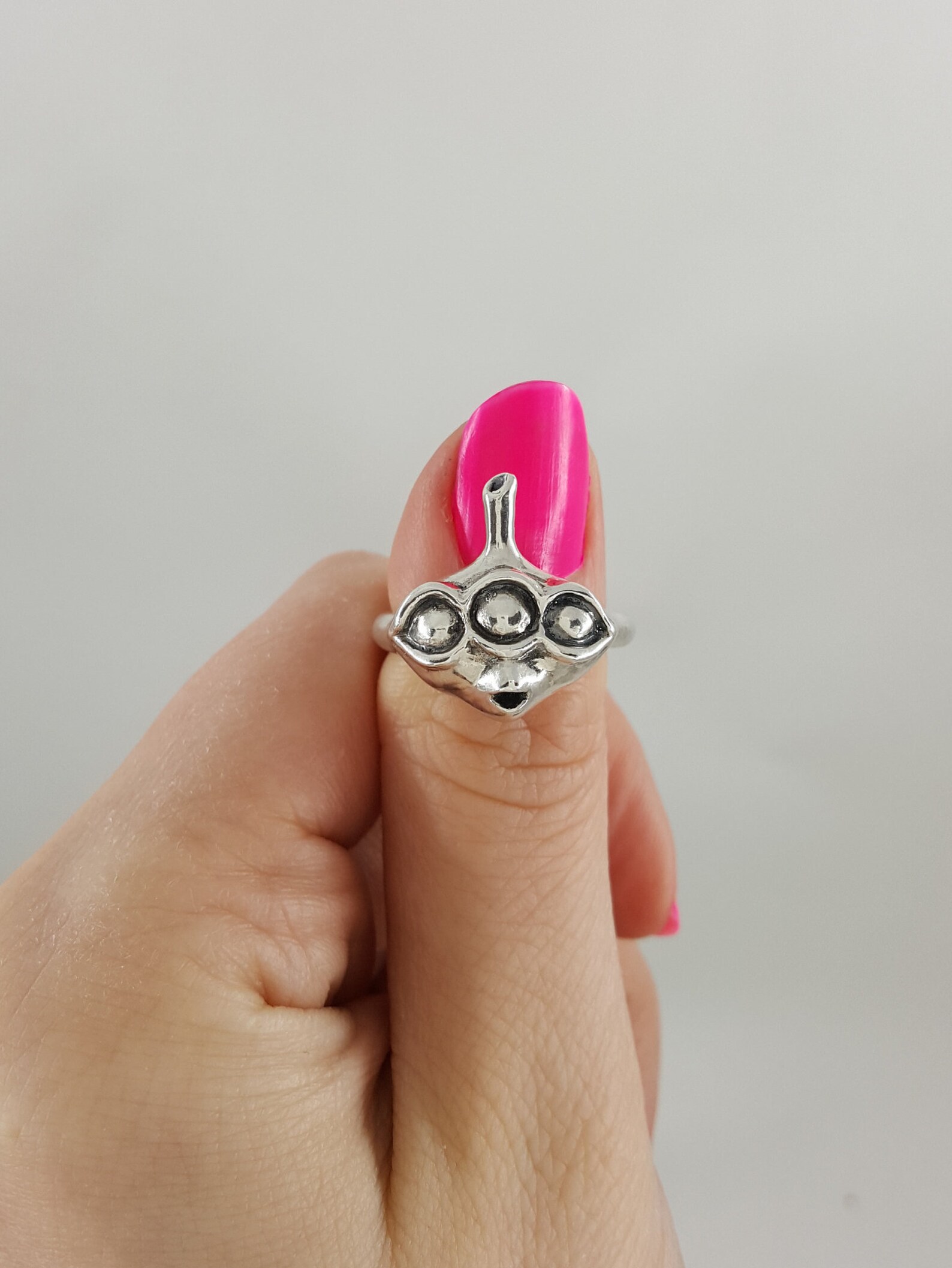 Alien Ring in Sterling Silver Silver Alien Ring Little Alien - Etsy