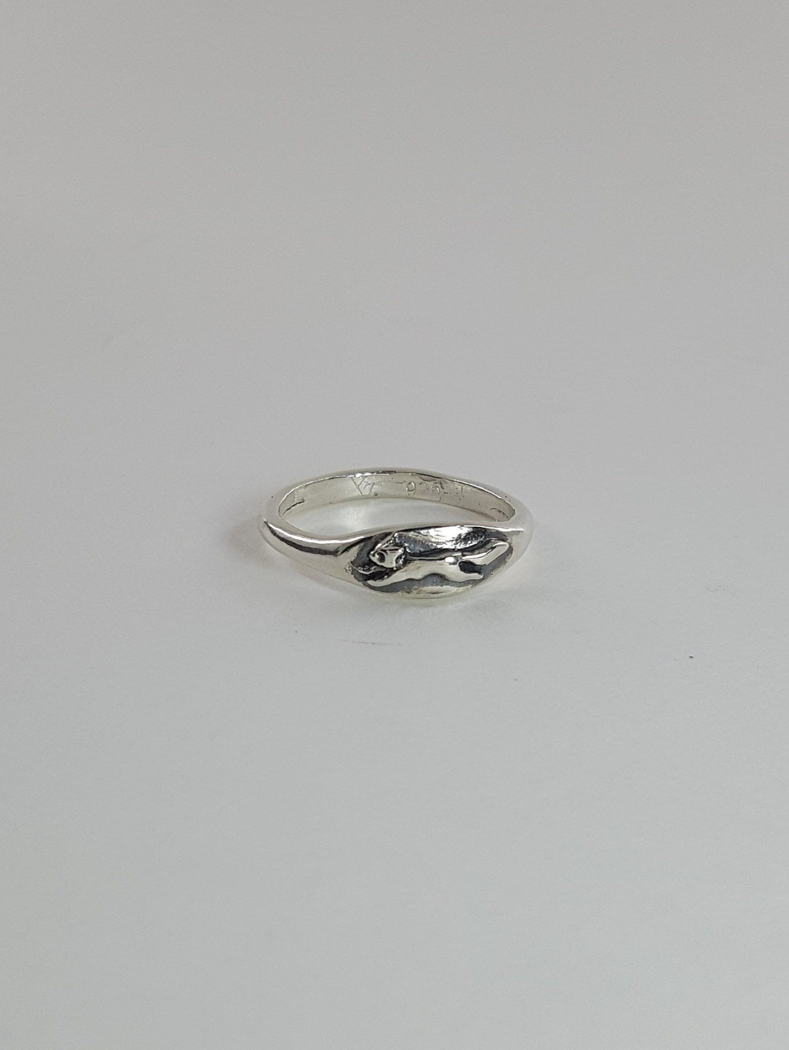 Fleet Fox Ring in Sterling Silver Tiny Silver Fox Ring Fox - Etsy