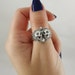 Eternal Love Skull Ring in Sterling Silver Silver Skull Heart - Etsy