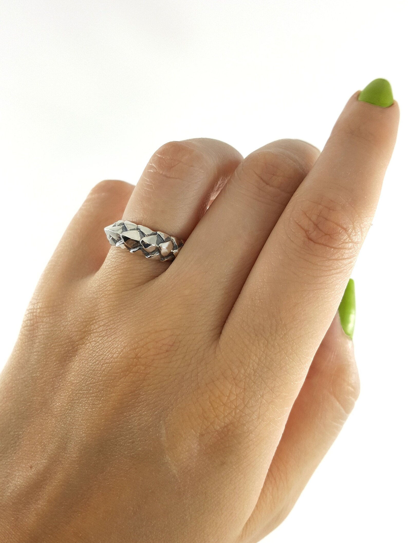 Dragon Scales Ring in Sterling Silver Silver Dragon Ring - Etsy