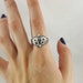 Eternal Love Skull Ring in Sterling Silver Silver Skull Heart - Etsy