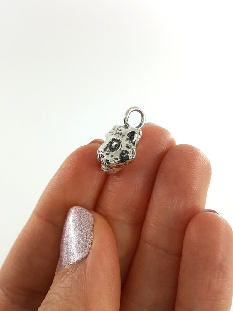 Leopard Necklace in Sterling Silver Silver Leopard Charm - Etsy