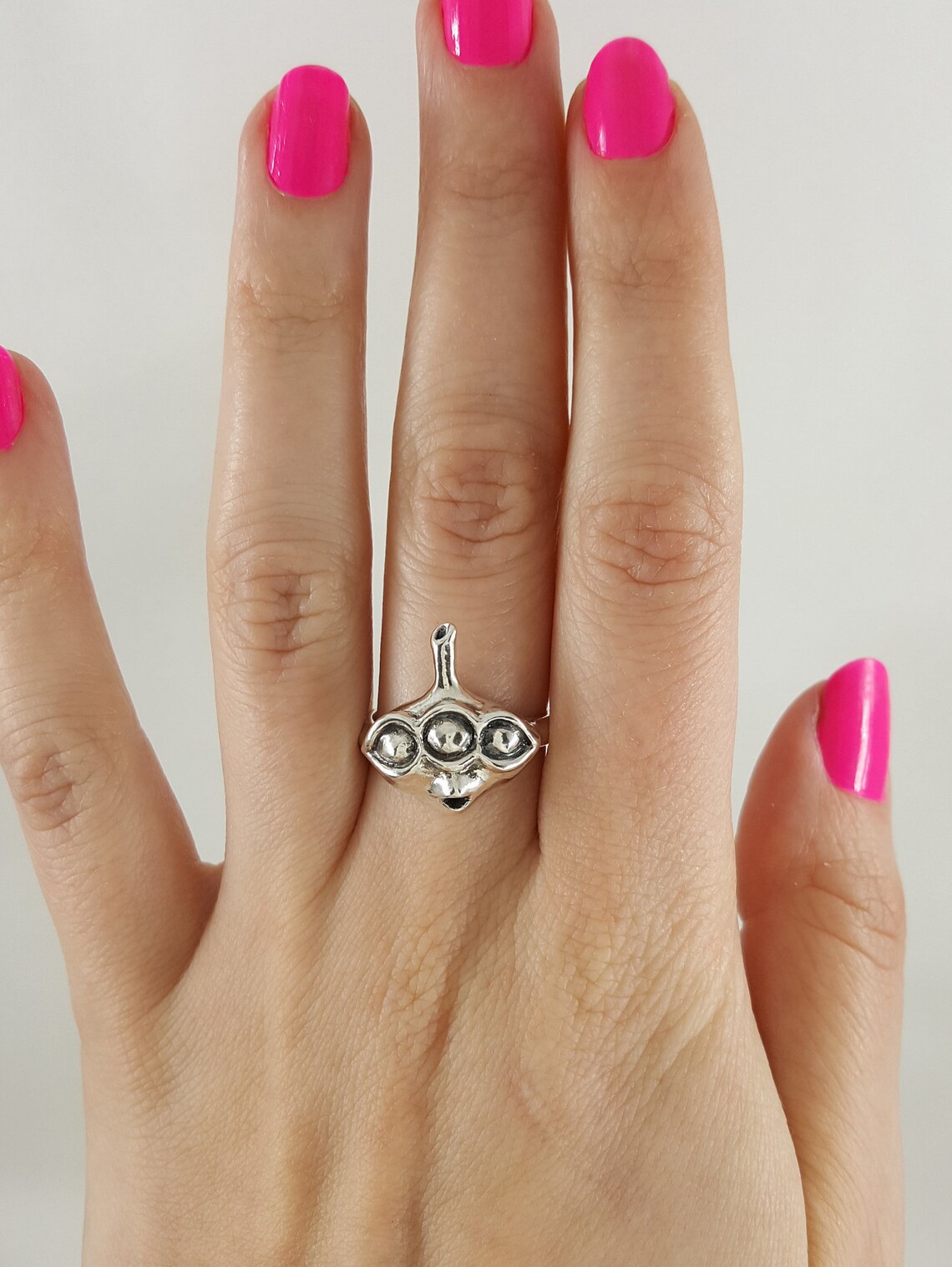 Alien Ring in Sterling Silver Silver Alien Ring Little Alien - Etsy