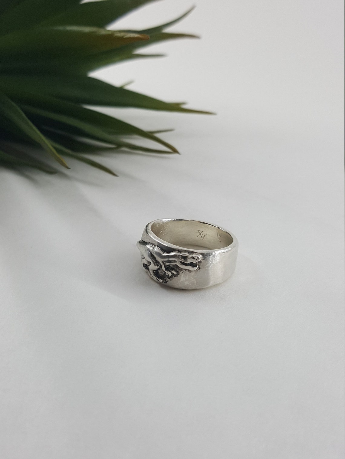 T-rex Ring in Sterling Silver T Rex Ring Wide Band Dinosaur | Etsy