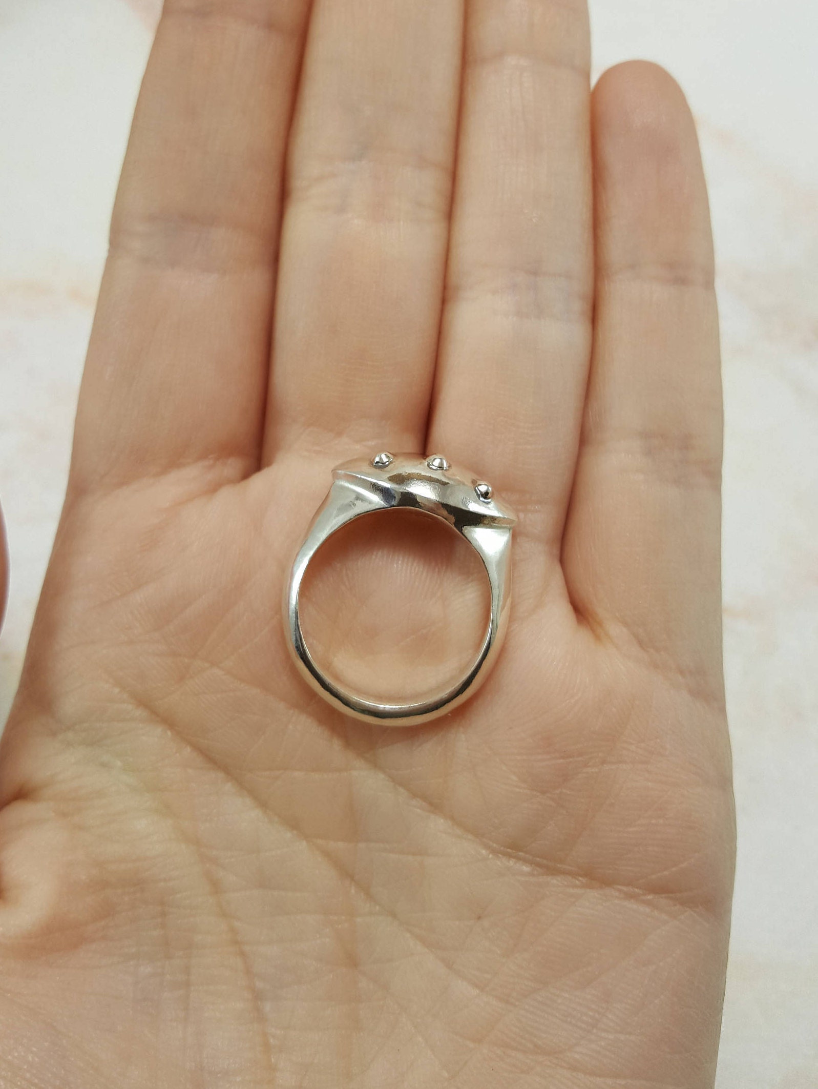 UFO Ring in Sterling Silver Silver UFO Ring Silver Flying | Etsy