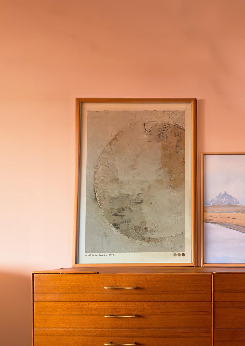 Soft Neutral Abstract Wall Art | Zen Minimalist Wall Art Wabi Sabi ...