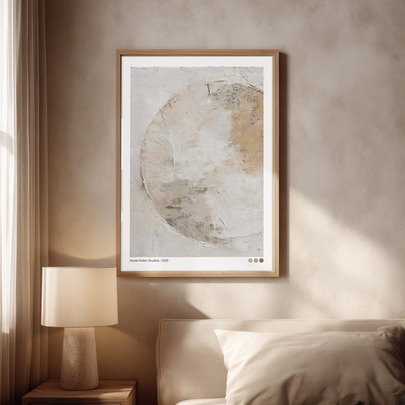 Soft Neutral Abstract Wall Art | Zen Minimalist Wall Art Wabi Sabi ...