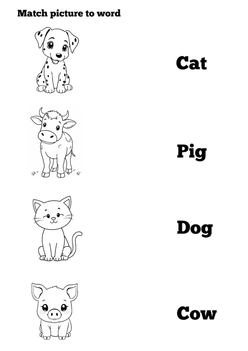 Animals Vocabulary Worksheets for Kids | ESL Printable PDF | English ...