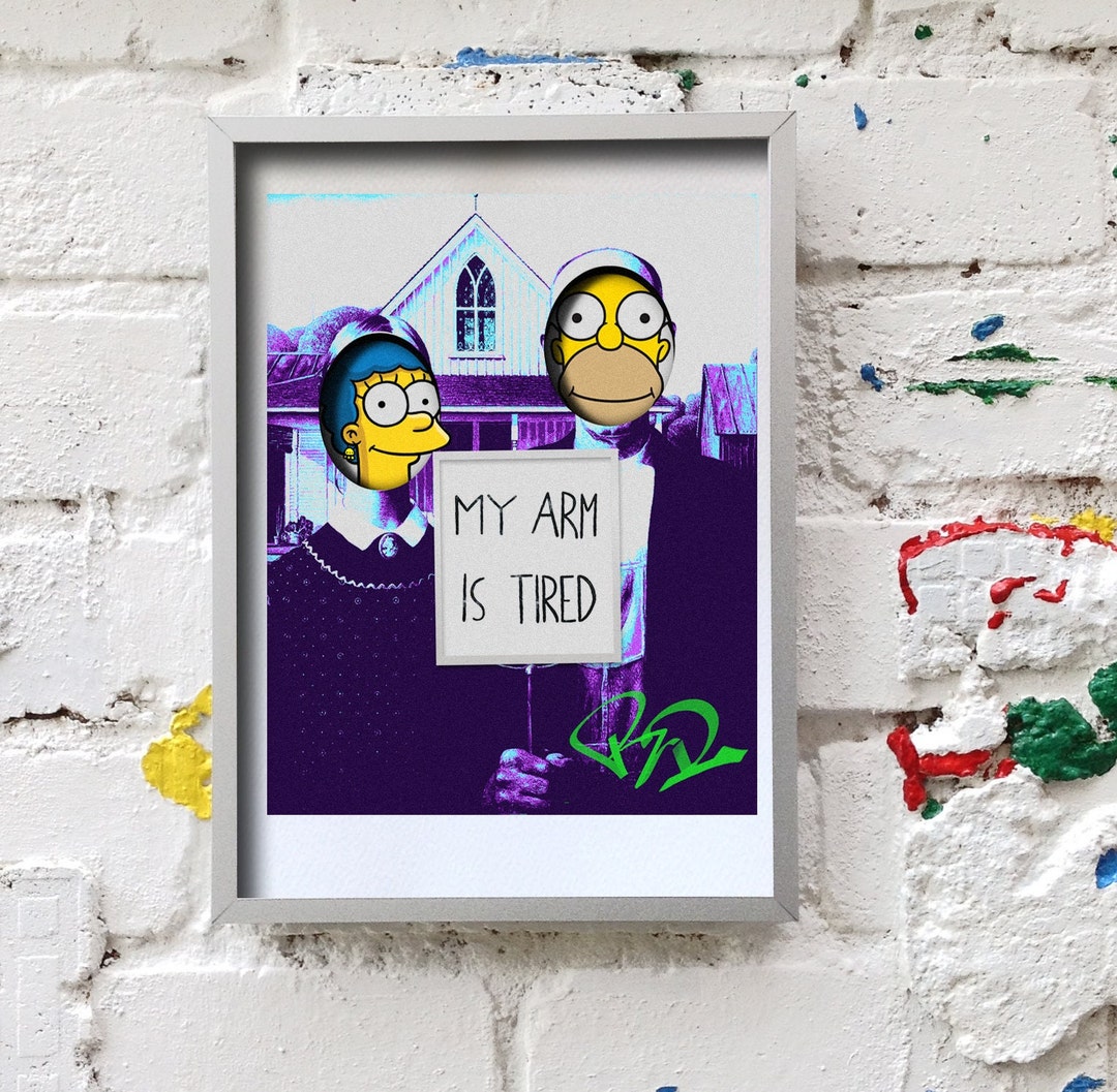 Rocky D Street Graffiti Artist Digital Wall Art Print, American Gothic ...