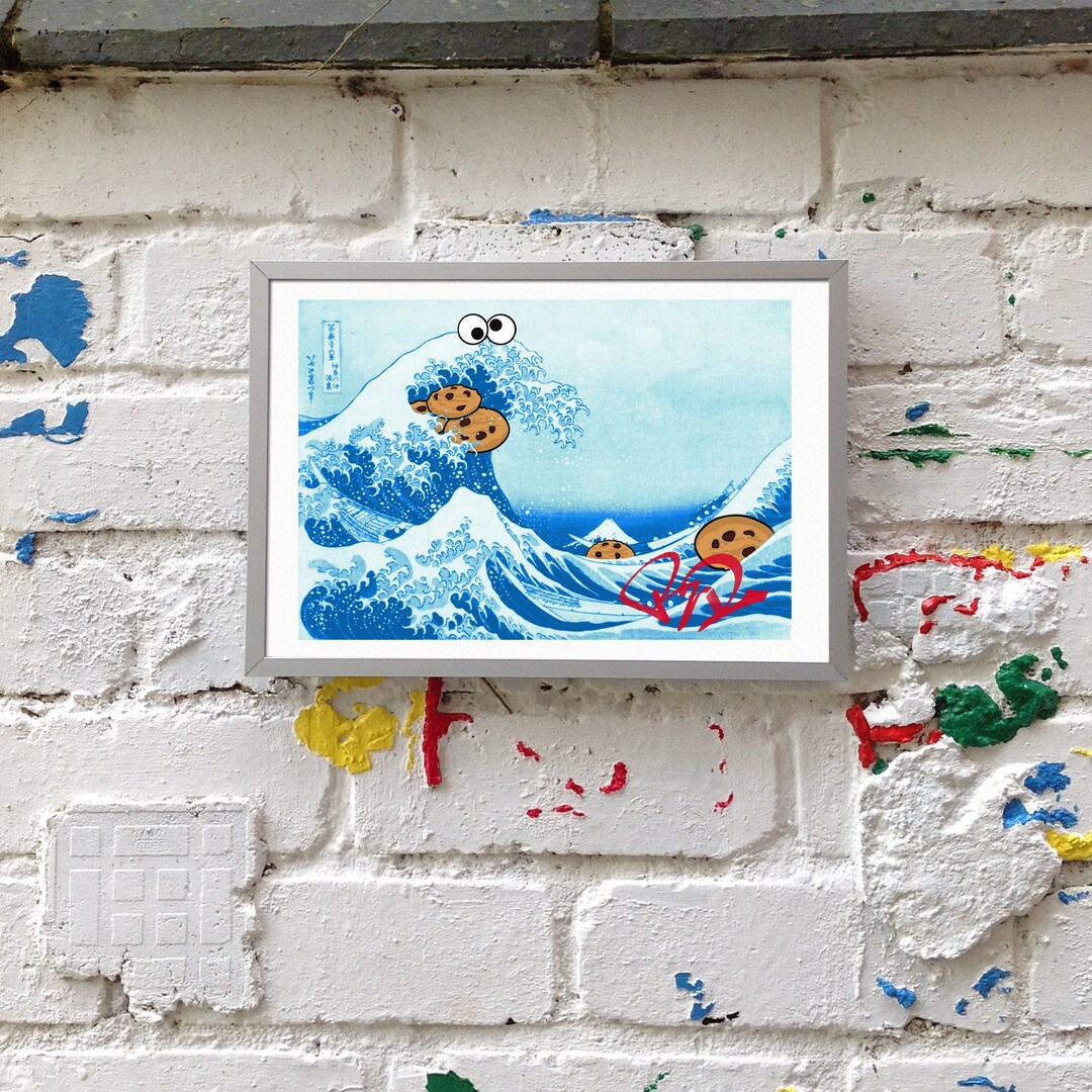 Rocky D Street Graffiti Artist Digital Wall Art Print, Hokusai Wave ...