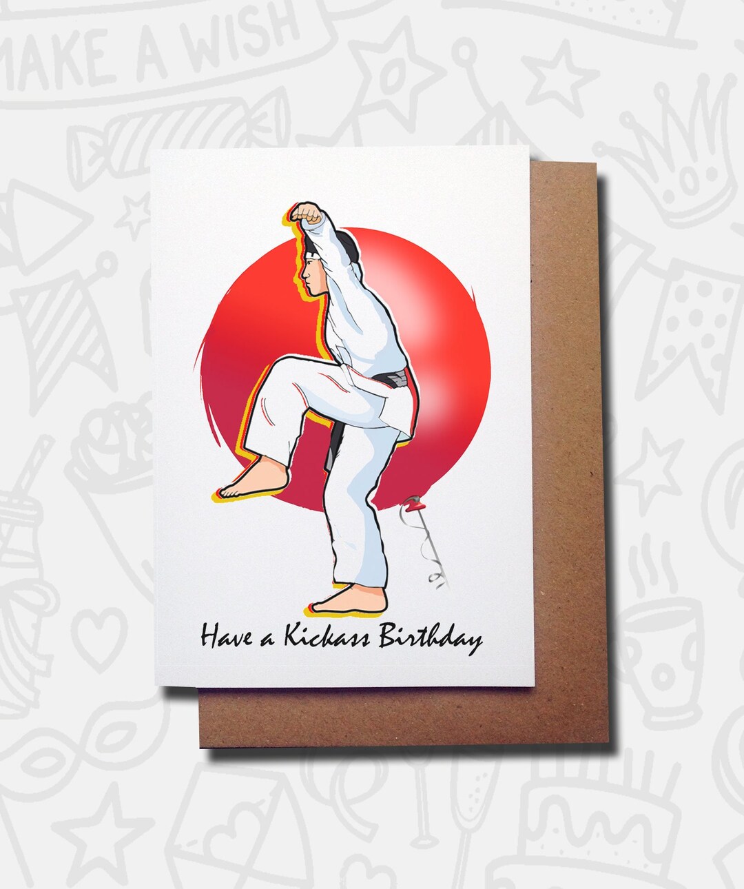 Karate Kid Inspired Birthday Greetings Card, Cobra Kai, Miyagi Do ...