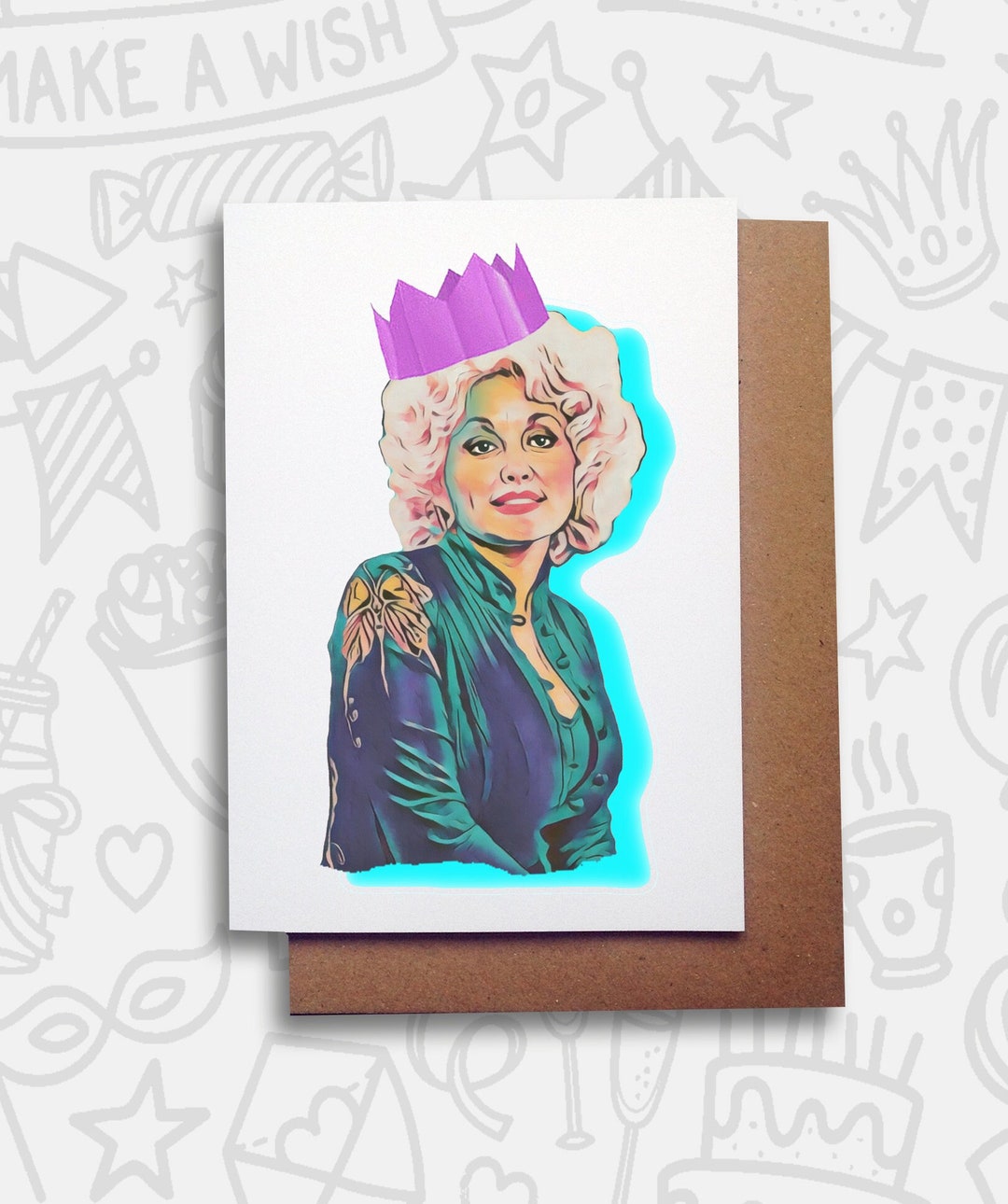 Dolly Parton, Birthday Greetings Card. Music Fan Card. FSC Certified ...