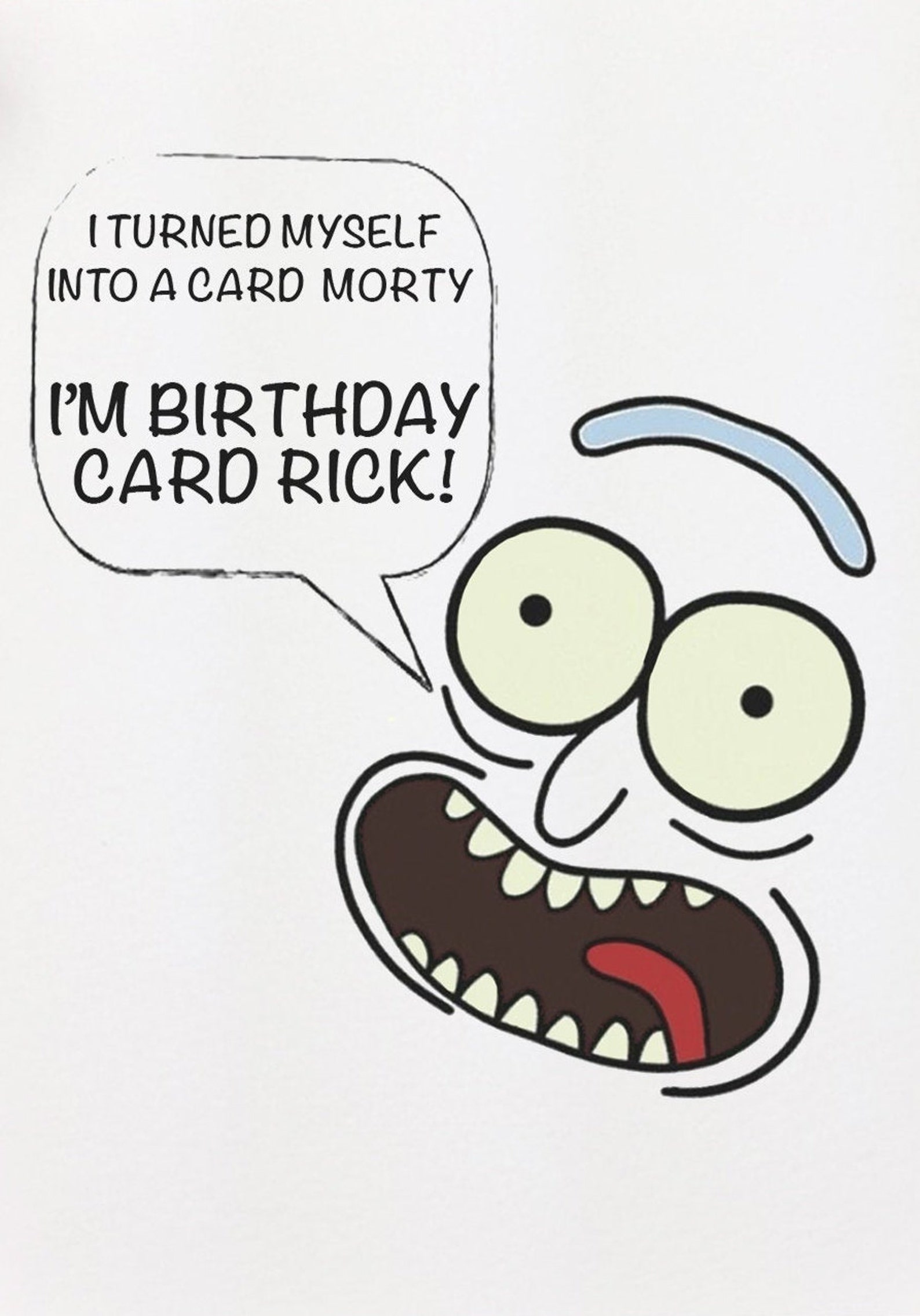 Rick and Morty Birthday Greetings Card Funny Card for Him - Etsy UK