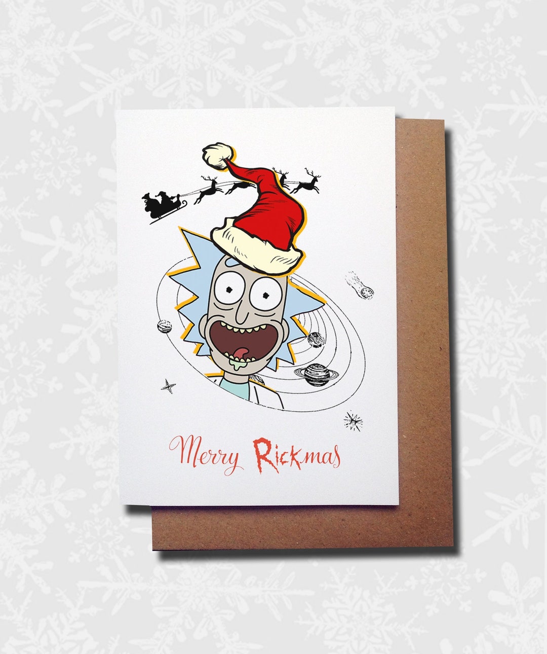 Rick and Morty Inspired Christmas Greetings Card, Merry Rickmas, UK ...