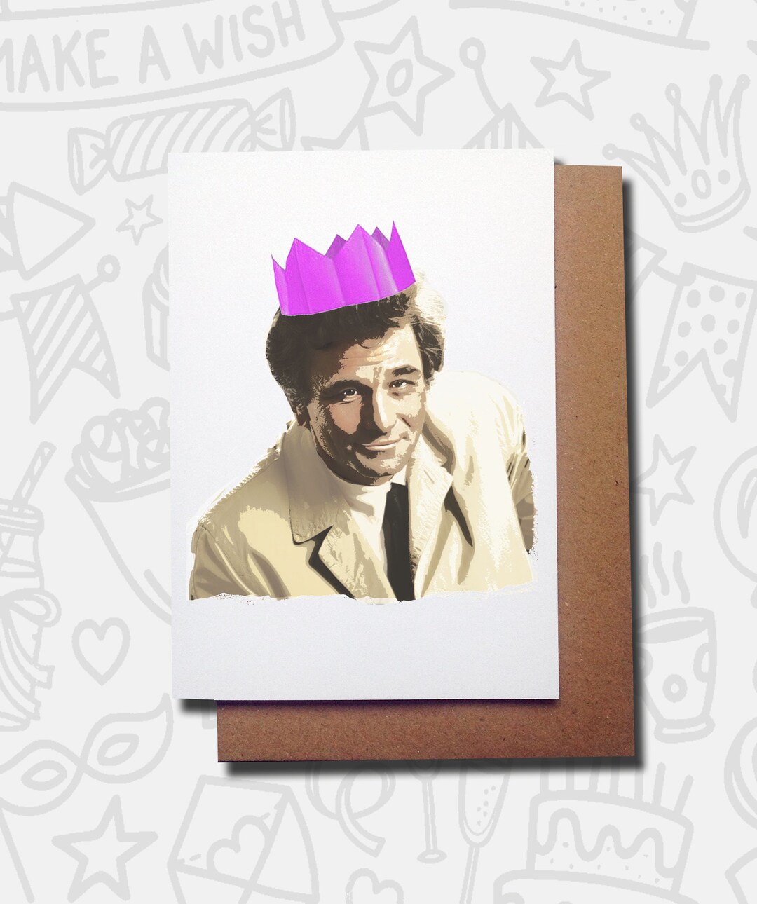 Columbo TV Detective Birthday or Greetings Card. Classic Movie Fan Gift ...