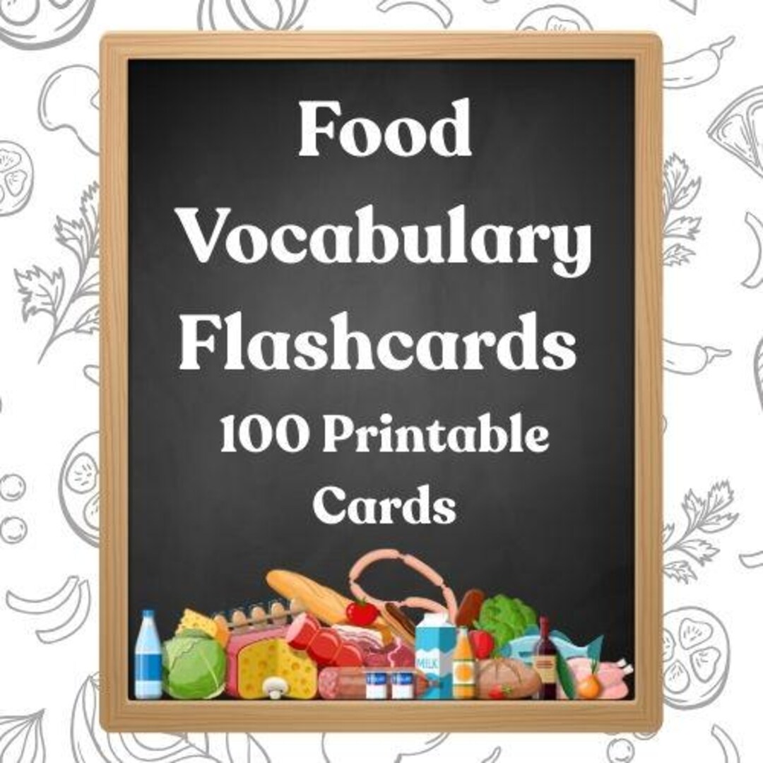 Printable ESL Food Vocabulary Bundle | Food, Fruits, Vegetables ...