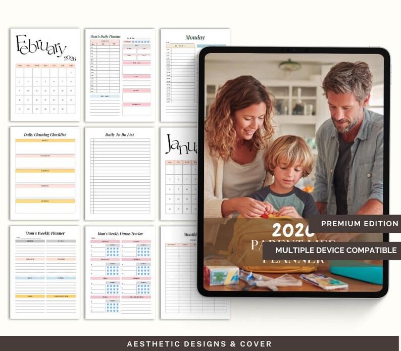 2026 Parent Life Planner, Daily Family Organizer, Monthly Calendar ...