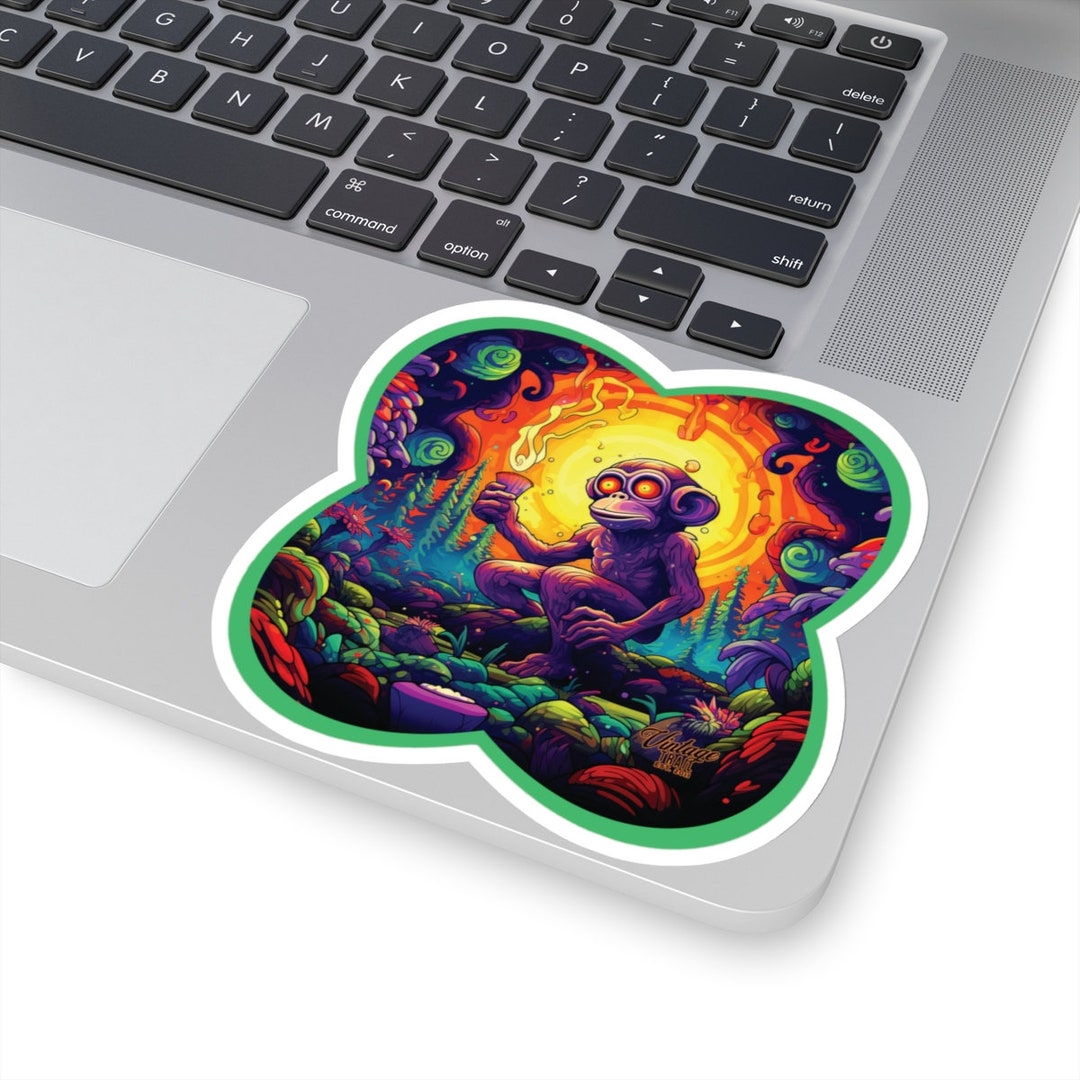 Monkey Magic Psychedelic Sticker Space Monkey Groovy - Etsy