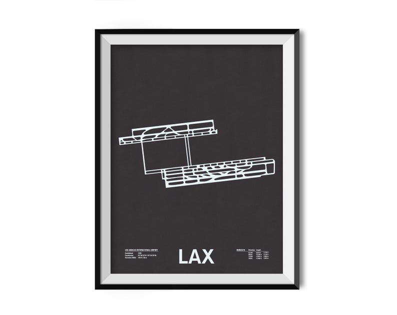 LAX: Los Angeles International Airport Screenprint - Etsy