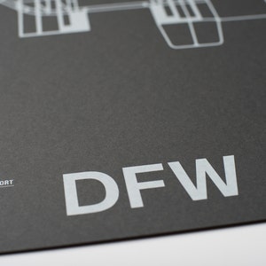 DFW: Dallas / Fort Worth International Screenprint - Etsy