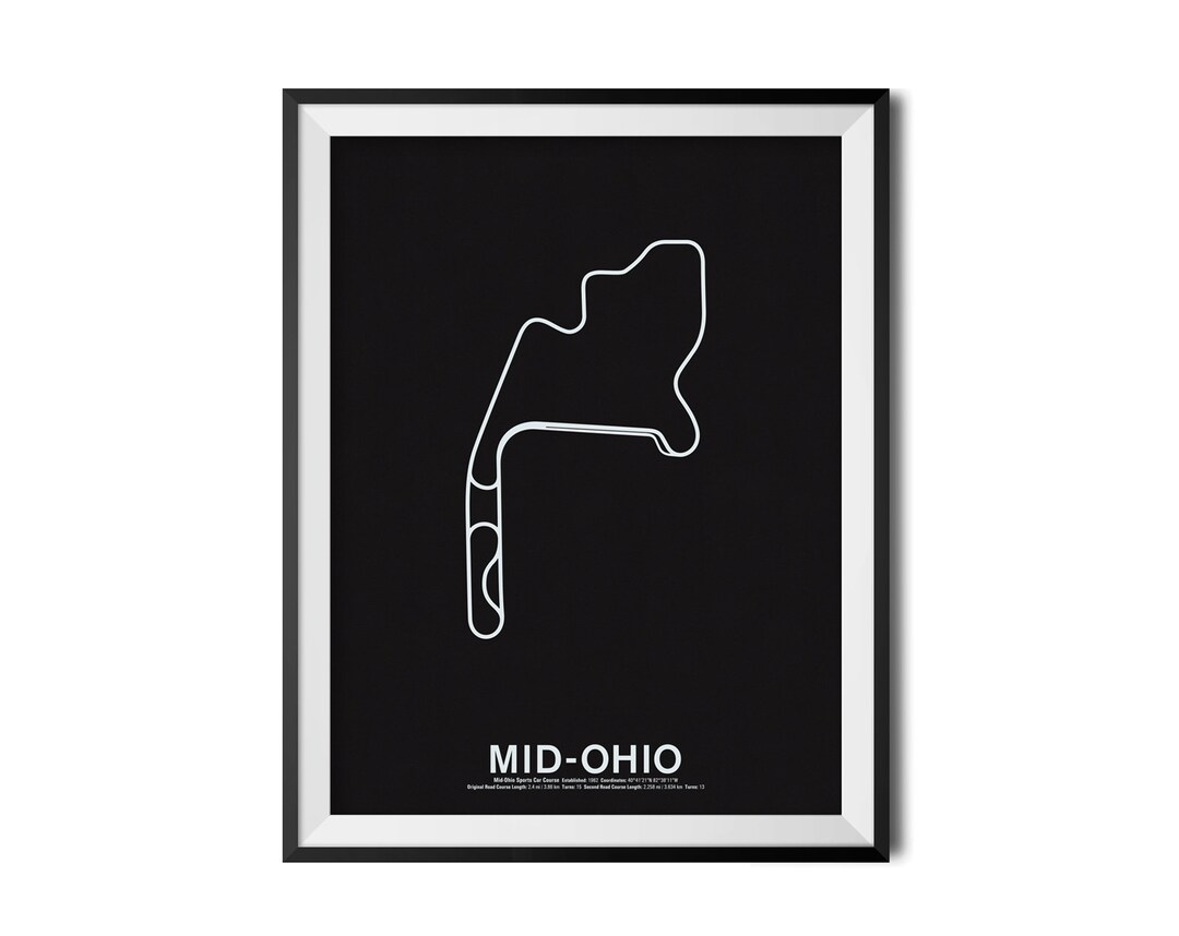 Mid-ohio Sports Car Course Screenprint - Etsy