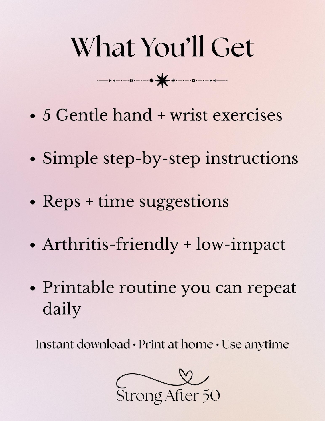 5 Hand & Wrist Exercises for Women Over 50 Printable PDF I Arthritis ...