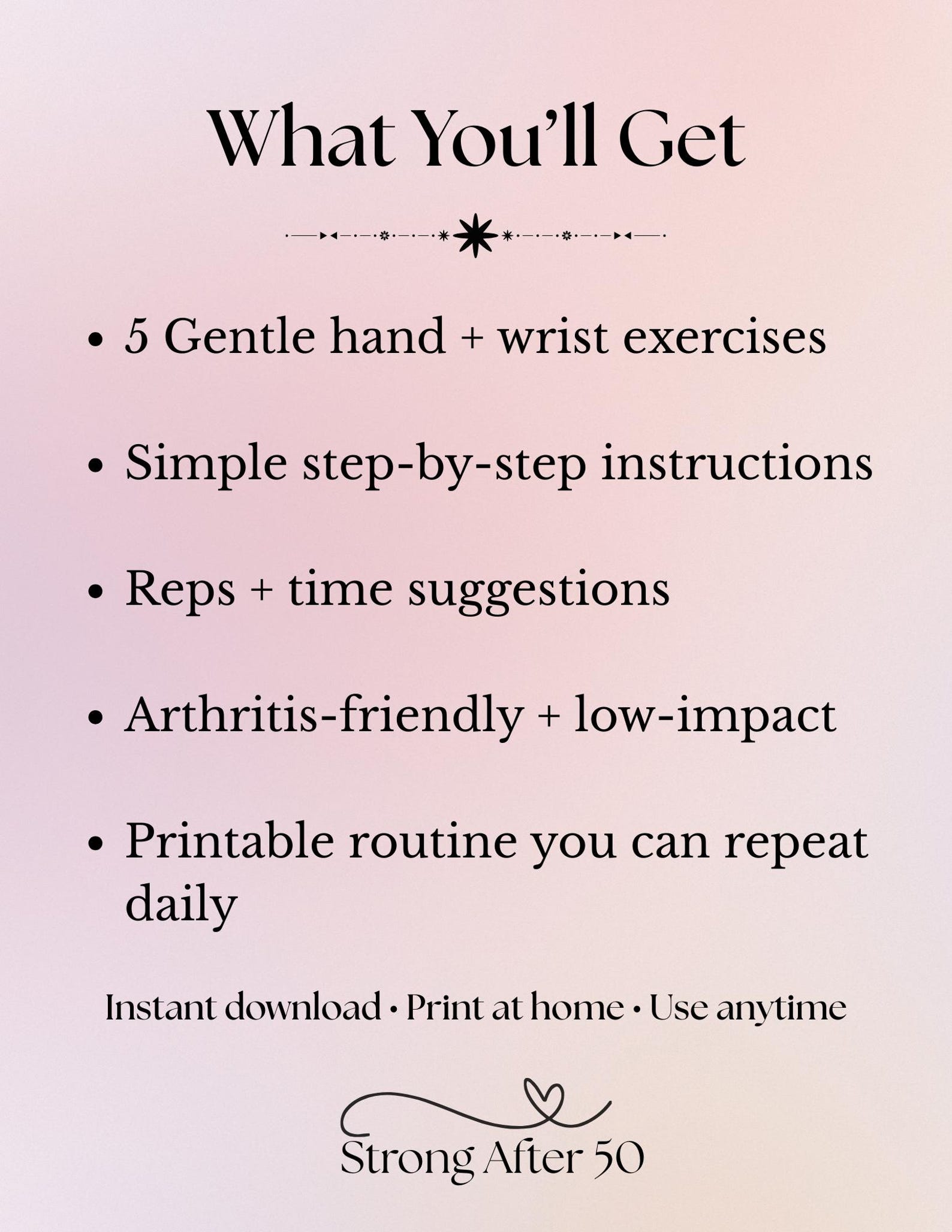 5 Hand & Wrist Exercises for Women Over 50 Printable PDF I Arthritis ...