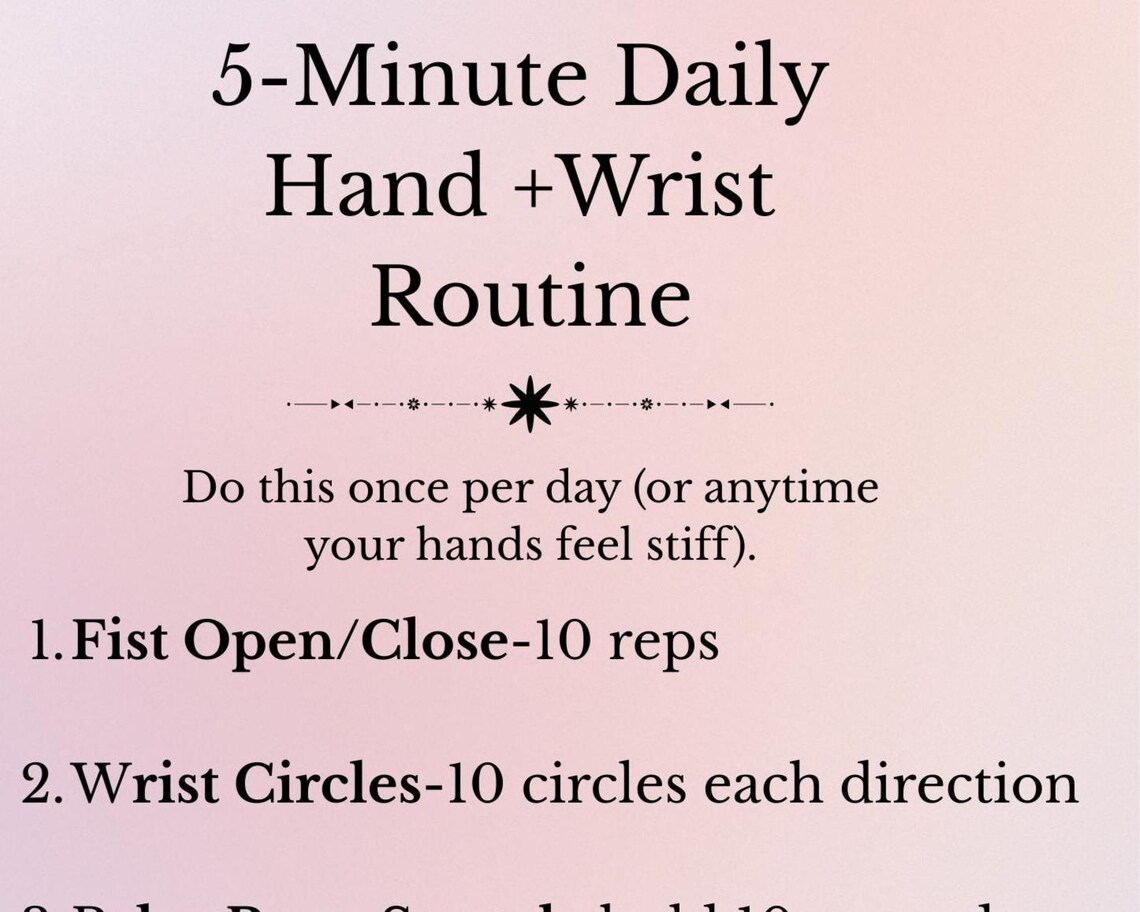 5 Hand & Wrist Exercises for Women Over 50 Printable PDF I Arthritis ...