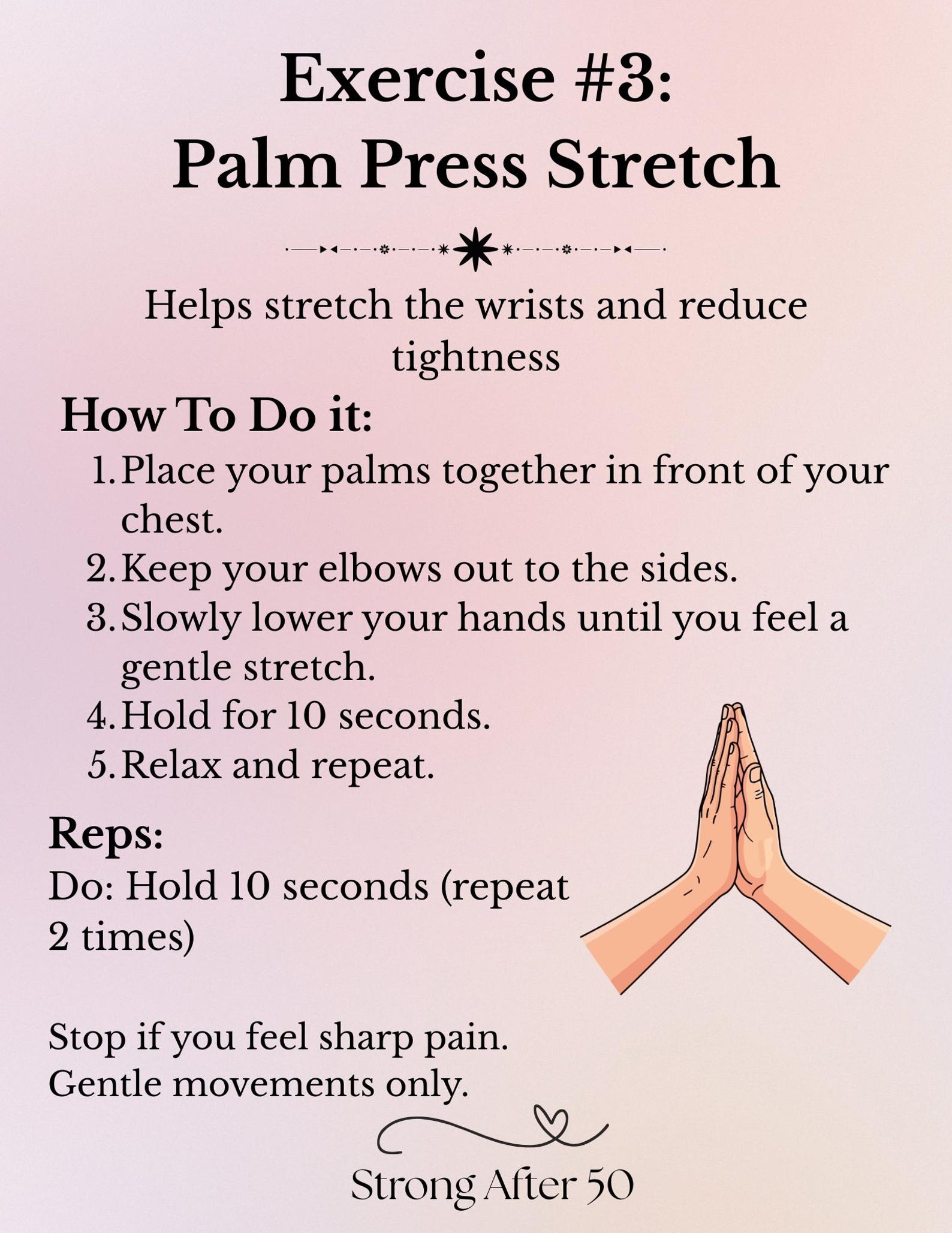5 Hand & Wrist Exercises for Women Over 50 Printable PDF I Arthritis ...